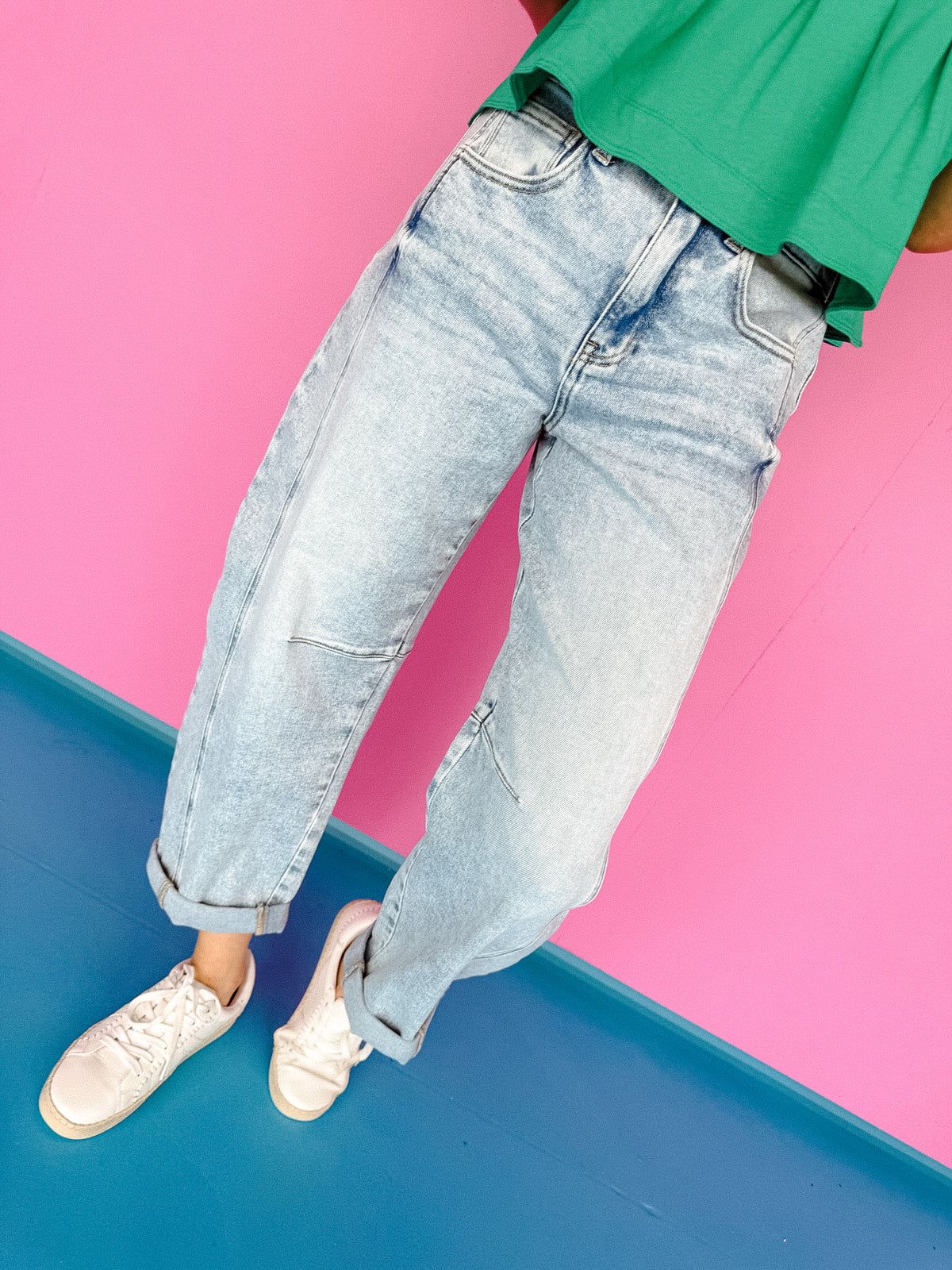 [Risen] Crosby Barrel Jeans - Acid Wash — MyEllement Boutique